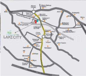 Srisairam Group Srisairam Lake City Map - Hafeezpet, Hyderabad Location Map