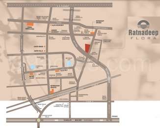 Ratnadeep Infrastructures Ratnadeep Flora Map - New Ranip, Ahmedabad ...