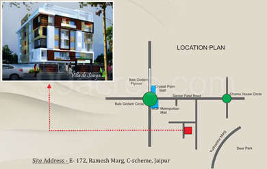 Ravi Surya Group Ravi Villa De Sanya Map - C Scheme, Jaipur Location Map