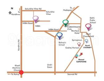 Rawat Realty Builders Rawat Capstone Map - Undri, Pune Location Map