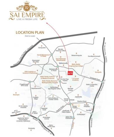 Rayala Builders Rayala Sai Empire 02 Map - Suraram,Jeedimetla ...