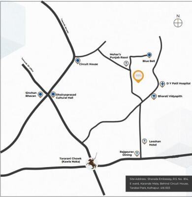 Raysons Constructions Raysons Sharada Embassy Map - Karande Mala ...