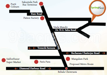 RBN Projects RBN Spring Nest Map - Behala, Kolkata Location Map