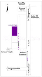 Real Nice Homes Real August Park Map - Injambakkam, ECR Location Map