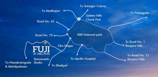 Realplus Homes Realplus Fuji Halcyon Map - Jubilee Hills, Hyderabad ...