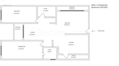 2 BHK Apartment / Flat for sale in Reddy Mahaveer Rhyolite Hulimavu ...