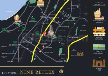 Reflex Projects Nine Reflex Map - Dadar East, Mumbai Location Map