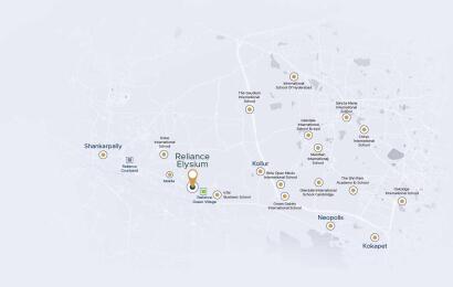 Reliance Builders Reliance Elysium Map - Mokila, Hyderabad Location Map