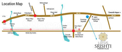 Renowned Group Builders Renowned Srishti Map - Crossing Republik ...