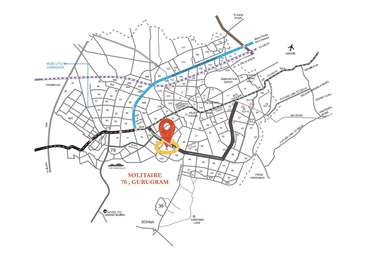 Riseonic Realty Riseonic Solitaire Map - Sector 70 Gurgaon Location Map