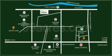 River Edge Construction River Edge Selenia Map - Moshi, Pune Location Map