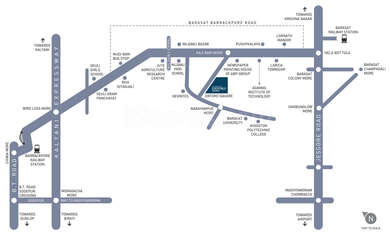Riya Primarc Projects Riya Oxford Square Map - Barasat, Kolkata North ...