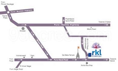RK Lunkad Housing RKL Complex Map - Wadmukhwadi, Charholi Location Map
