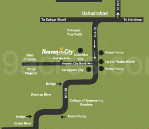 RK World Vision RK Heaven City Haridwar Map - Patanjali Yogpeeth ...