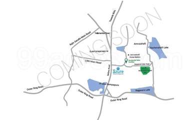 Rmz Corp Builders RMZ Azure Map - Hebbal, Bangalore Location Map
