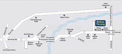 Rohan Group Rohan Tarang Map - Wakad, Pune Location Map