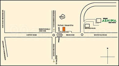 Rohan Group Rohan Ashima Map - Kundalahalli, Brookefield Location Map