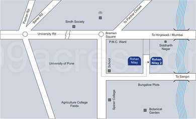 Rohan Group Rohan Nilay Map - Aundh, Pune Location Map