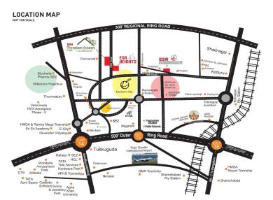 ESR Projects ESR Premium County Map - Maheshwaram, Hyderabad Location Map