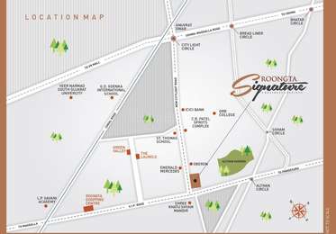Roongta Developers Roongta Signature Map - Vesu, Surat Location Map