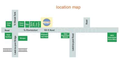 Rooshna Constructions Builders Rooshna Down Town Map - Lakdikapul ...