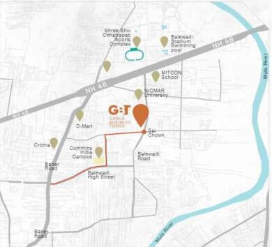 Royal Metroville Venture Royal Ganga Business Tower Map - Balewadi ...