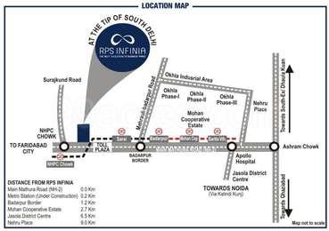 RPS Group Builders RPS 12th Avenue Map - Sector 27C Faridabad Location Map