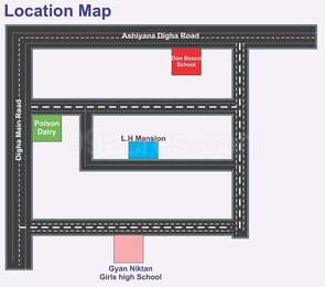 R R BUILDERS L H Mansion Map - Digha, Patna Location Map