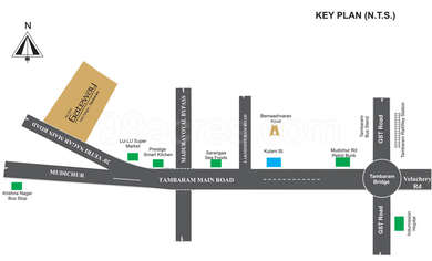 Ruby Builders Ruby Gateway Map - Mudichur, Chennai South Location Map