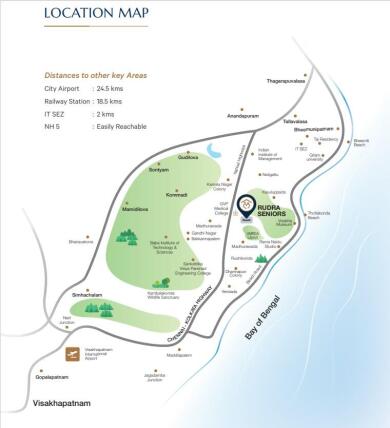 Rudramahadeva Spaces Rudra Seniors Map - Madhurawada, Visakhapatnam ...