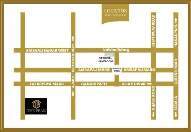 Rukmaa Infra Projects Rukmaa The Peak Map - Vaishali Nagar, Jaipur Location Map