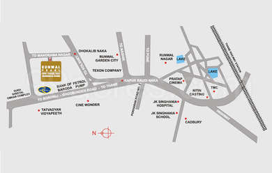 Runwal Developers Runwal Pearl Map - Manpada, Mumbai Thane Location Map