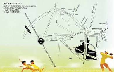 Rustomjee Builders Rustomjee La Vie Map - Majiwada, Thane Location Map