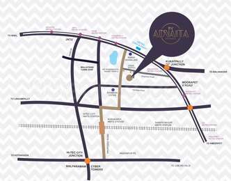 R V Constructions RV Advaita Map - Kukatpally, Hyderabad Location Map