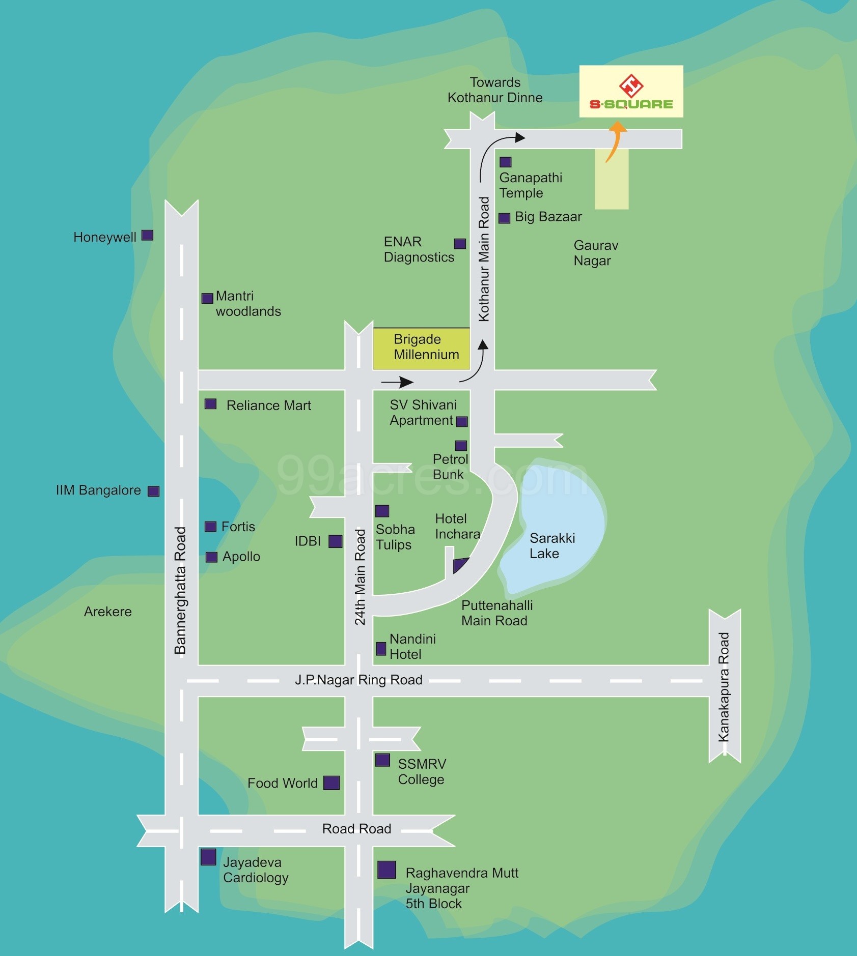 S Square 8th Phase Jp Nagar, Bangalore South | Price List, Location ...