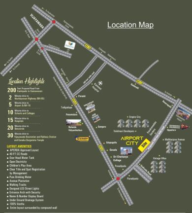 Sadguna Infra Projects Sadguna Airport City Map - Kankipadu, Vijayawada ...