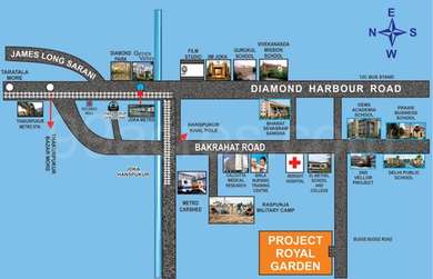 Sadhubor Realty Royal Garden Map - Joka, Kolkata South Location Map
