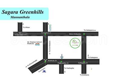 Sagara Realtors Sagara Greenhills Map - Mannanthala, Trivandrum ...