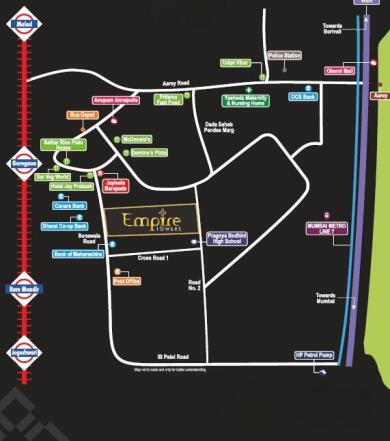 Sahakar Ventures Sahakar Empire Towers Map - Goregaon East, Mumbai ...