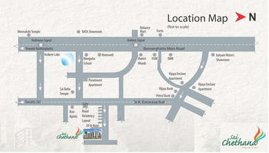 Sai Associates Builders Sai Chethana Map - Hulimavu, Bangalore Location Map