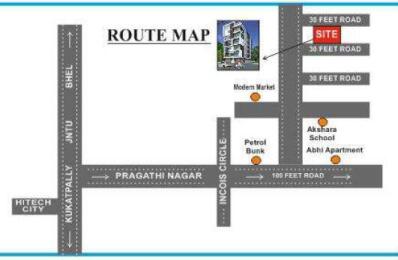 Sai Fortune Homes Map - Pragathi Nagar, Hyderabad Location Map