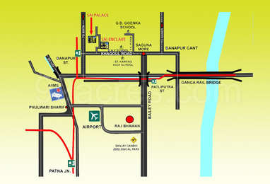 Sai Ram Real Estate SR Sai Palace Map - Danapur, Patna Location Map