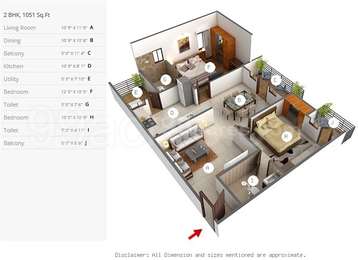 2 BHK / Bedroom Apartment / Flat for rent in Saibya Senary ...