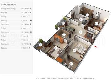 2 BHK / Bedroom Apartment / Flat for rent in Saibya Senary ...
