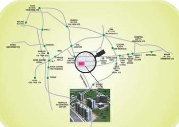 Saj Vision Developer Saj Shrushti Map - Shilphata, Navi Mumbai Location Map