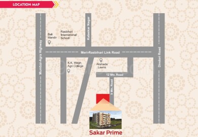 Sakar Group Builders Sakar Prime Map - Panchavati, Nasik Location Map