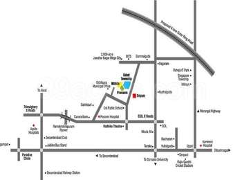 Saket Group Saket Swarna Villas Map - Kapra, Secunderabad Location Map