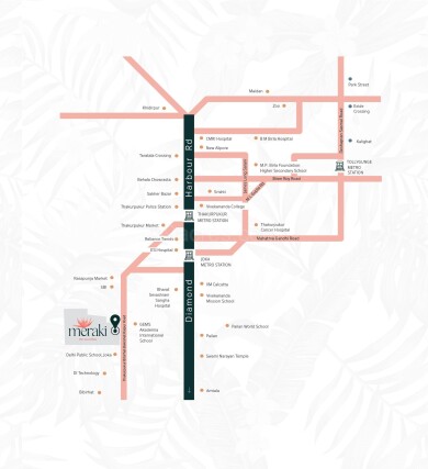 Salarpuria Group Meraki Map - Joka, Kolkata South Location Map