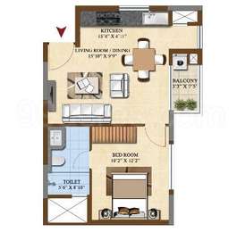 1 BHK Apartment / Flat for sale in Sattva Divinity Mysore Road ...