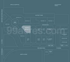 Salcon Aurum Map - Jasola, Delhi South Location Map